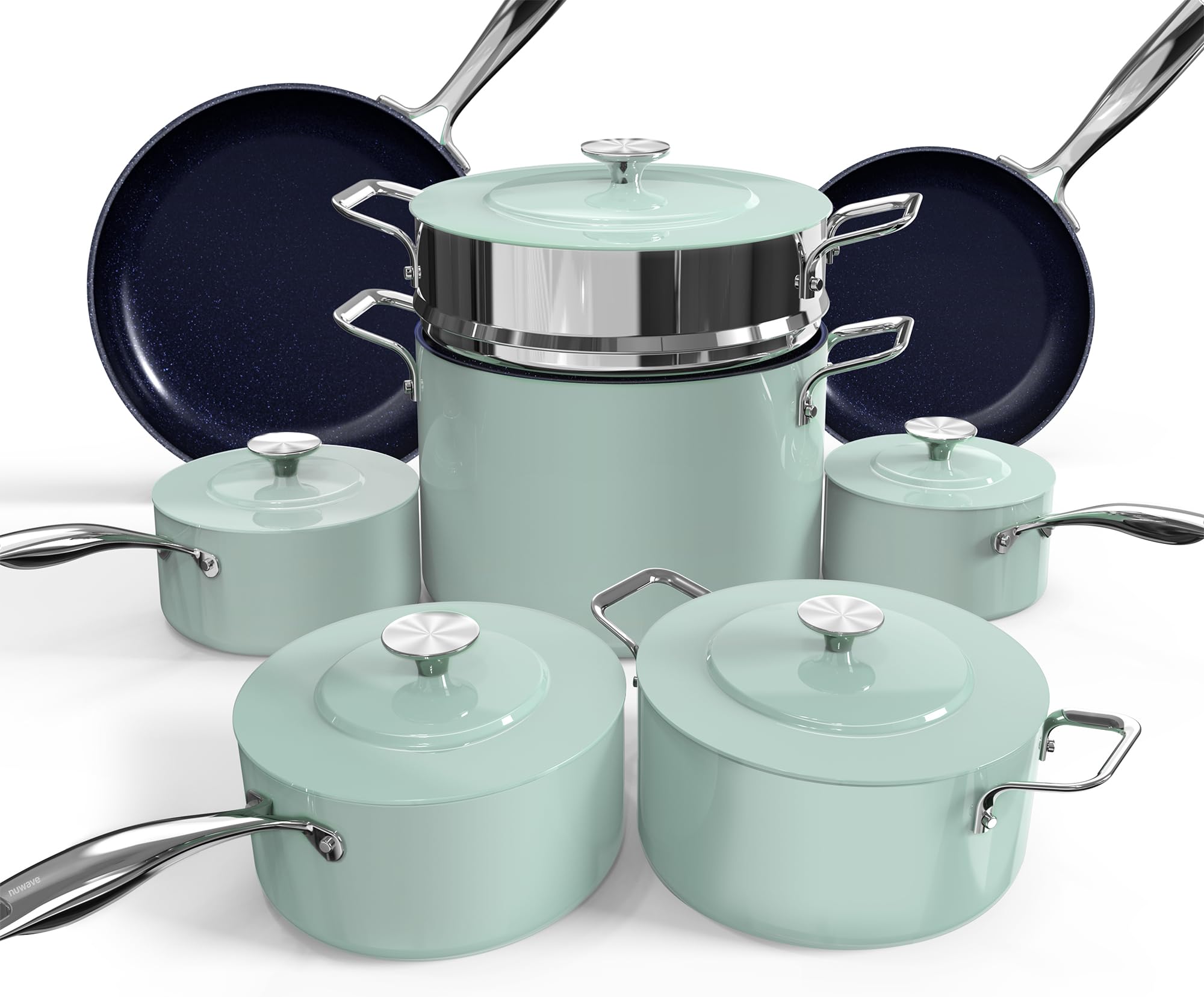 Amazon.com: Nuwave Lux 13pc Forged Lightweight Cookware Set PFAS Free ...