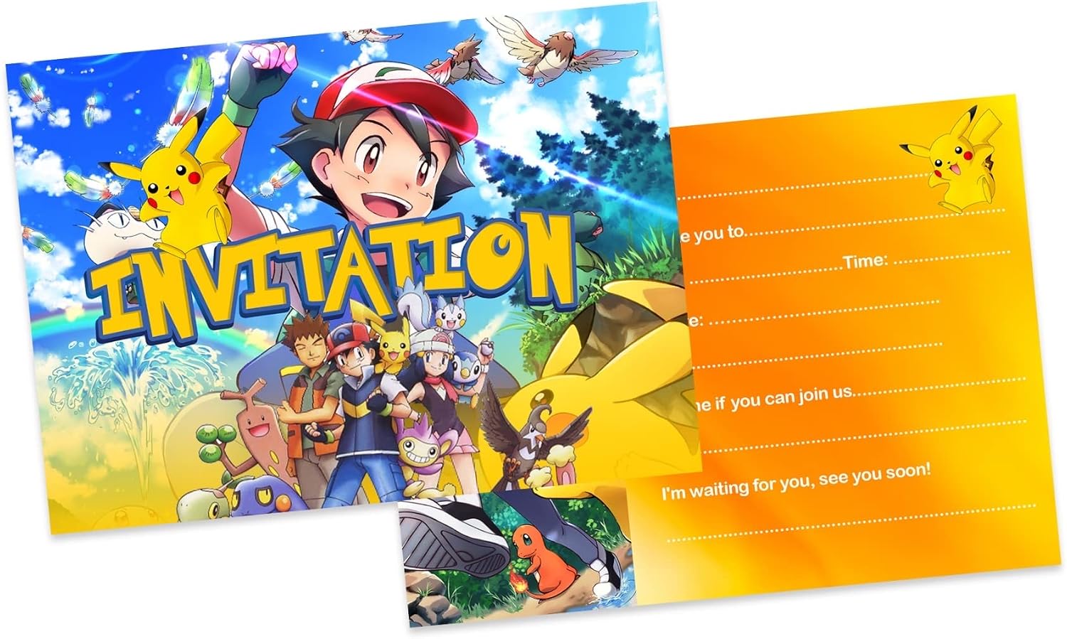 Birthday invitation cards for boys and girls with glossy front coating ...