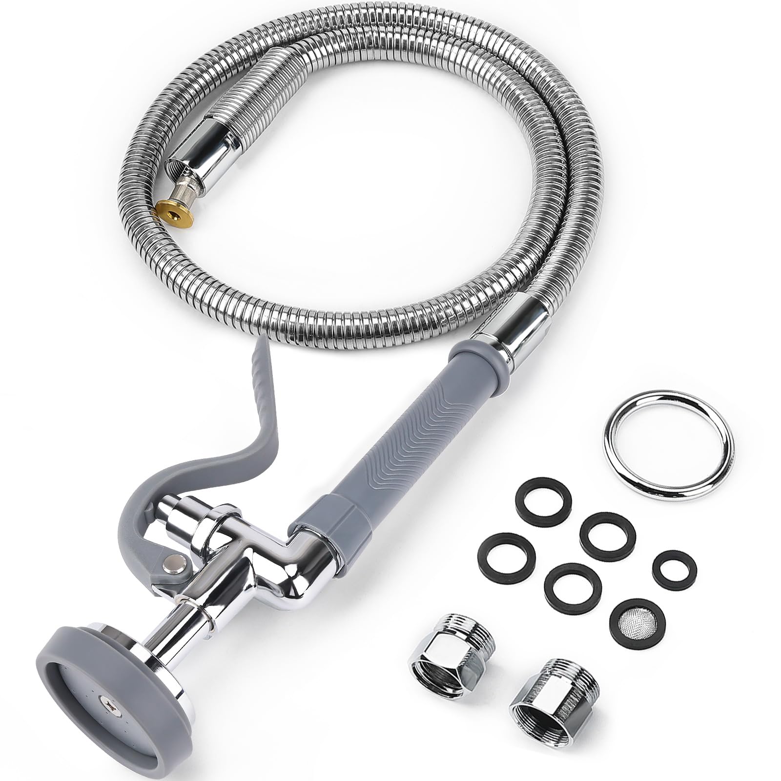 Pre Rinse Spray Valve with 45" Flexible Pre Rinse Hose,Non-Slip ...