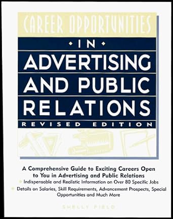 Career Opportunities in Advertising and Public Relations (Career ...