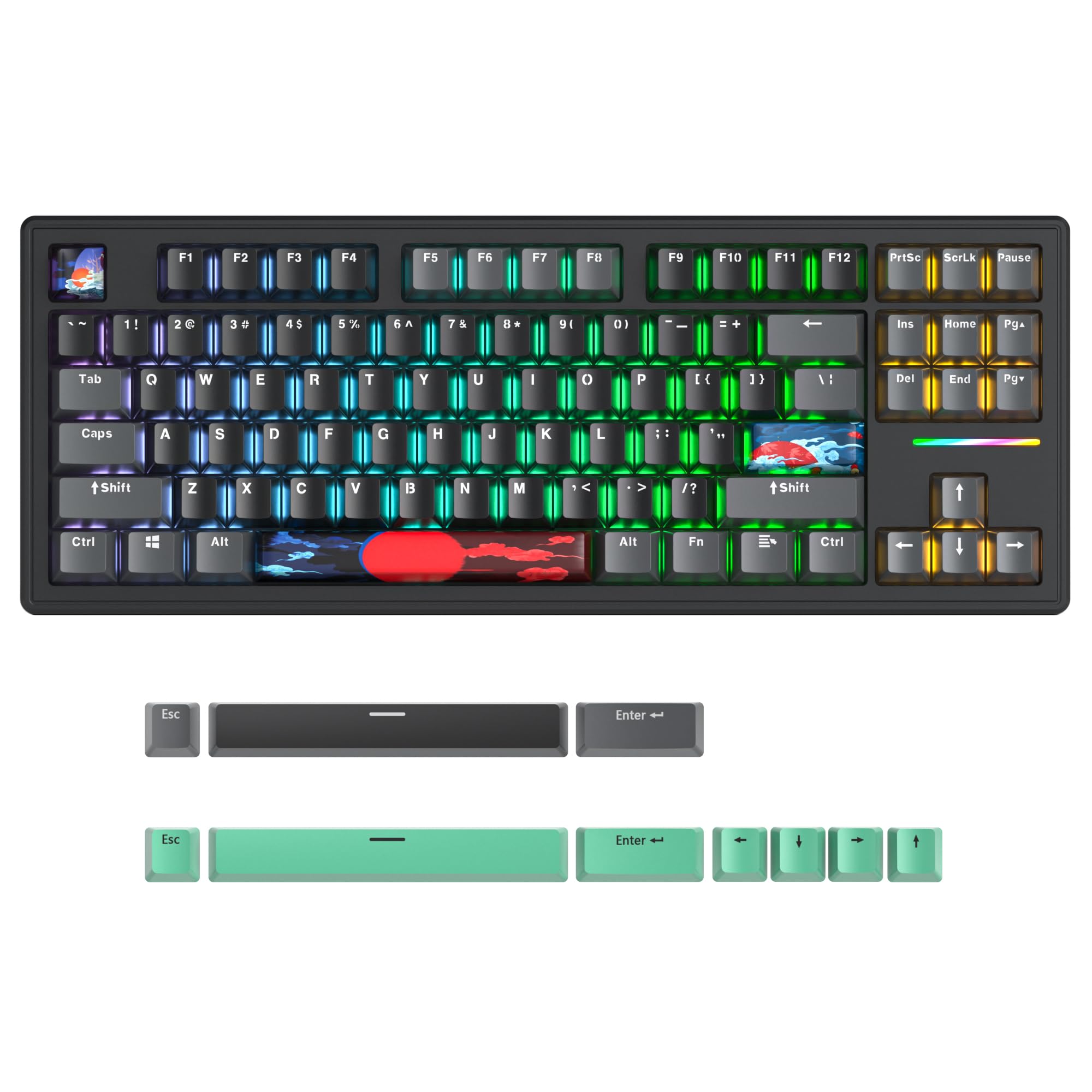 Snapklik.com : Owpkeenthy 75% Gasket Mounted Mechanical Gaming Keyboard ...