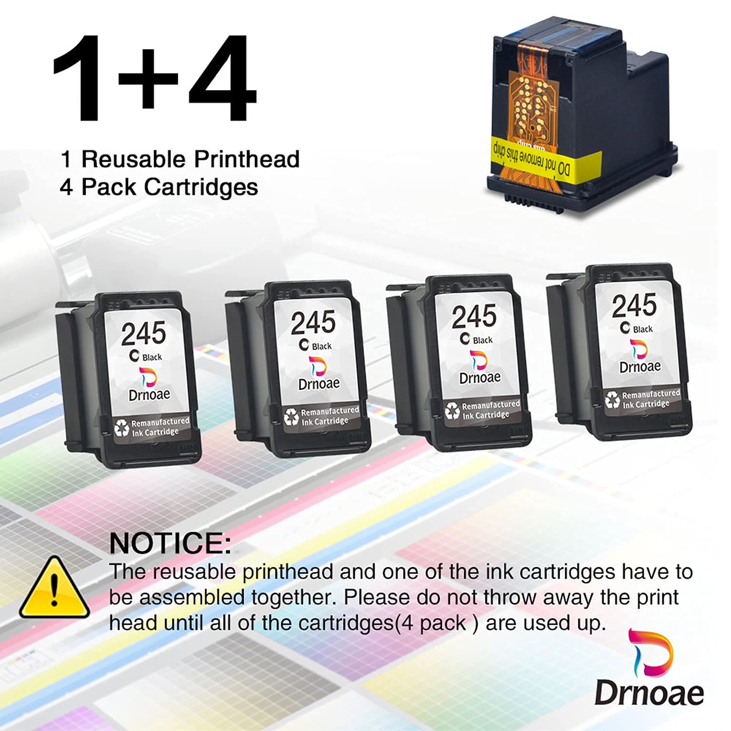 Ink Cartridge Canon PG-245XL ONLYU 2-Pack Compatible PG-245XL Ink ...