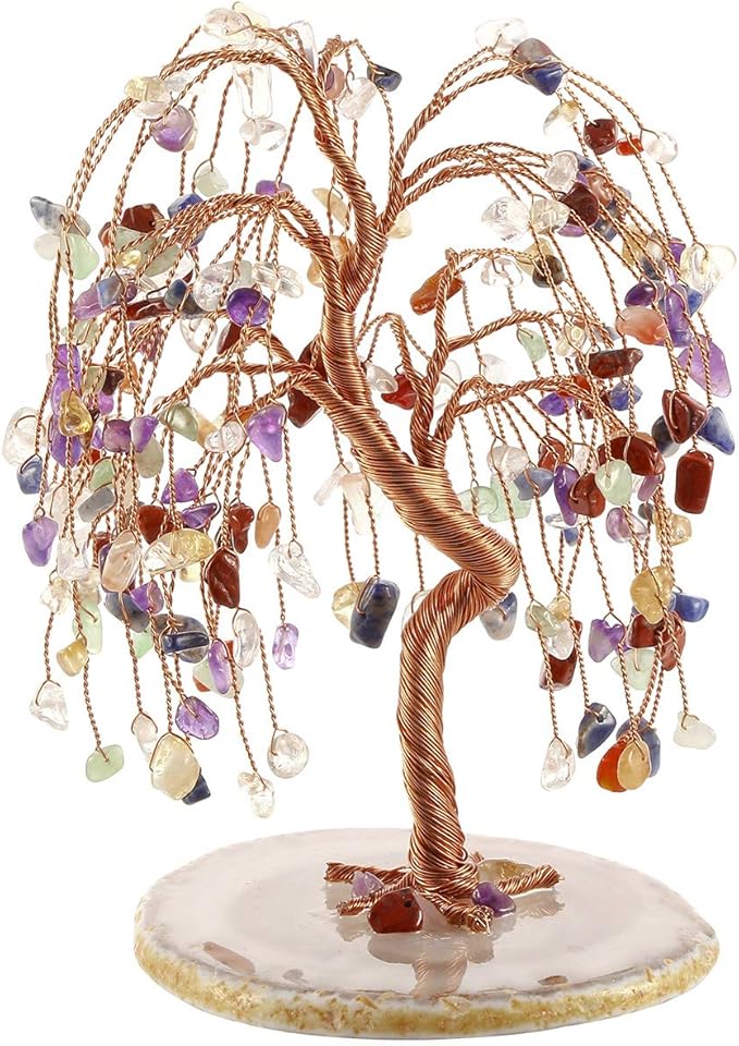 CrystalTears Chakra Healing Crystal Tree Handmade Wire Wrapped Natural ...