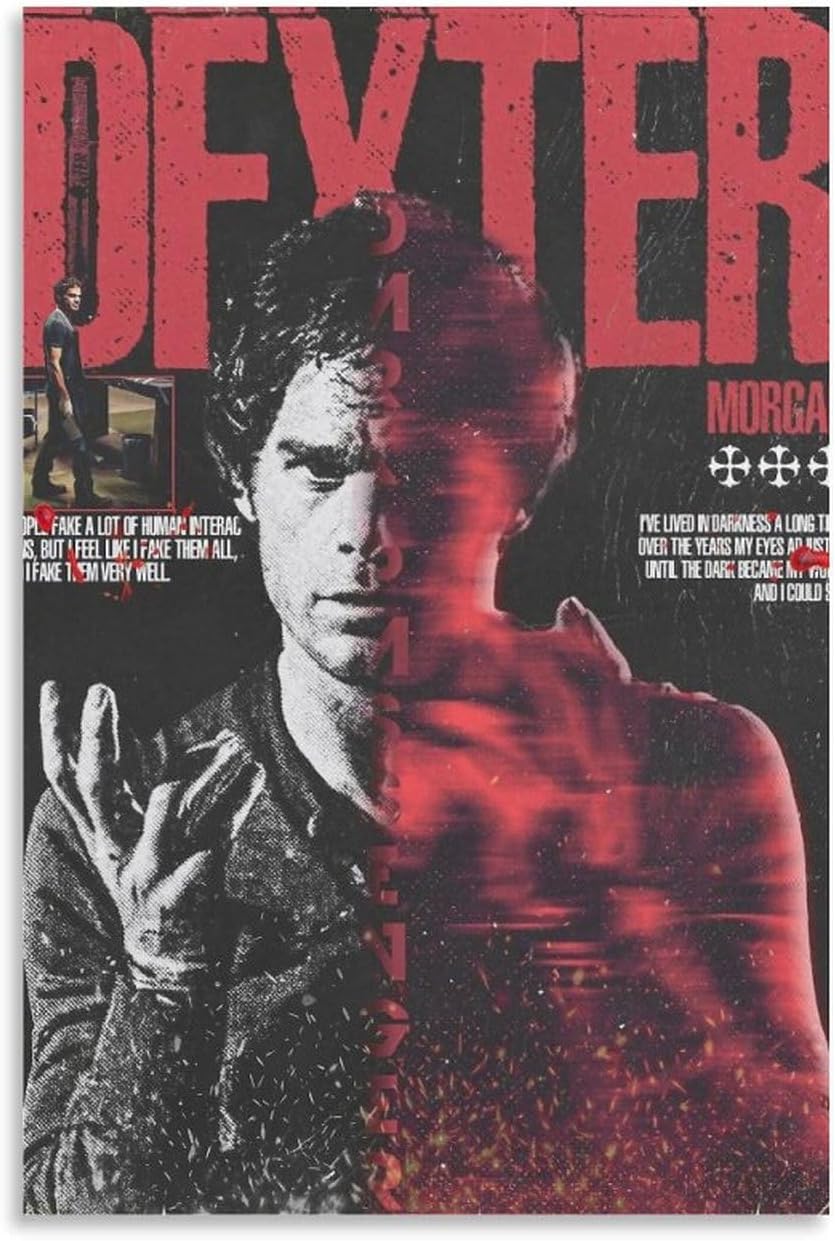 Amazon.com: Dexter Movie Poster (12) Canvas Art Poster And Wall Art ...