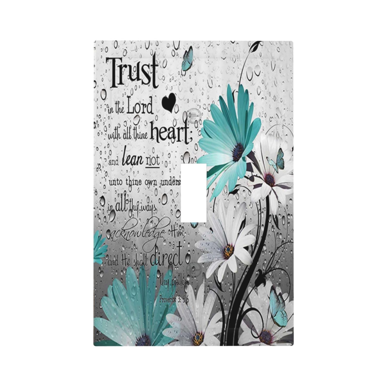 Farm Teal Daisy Floral Bible Verse Inspirational Motivational 1 Gang ...