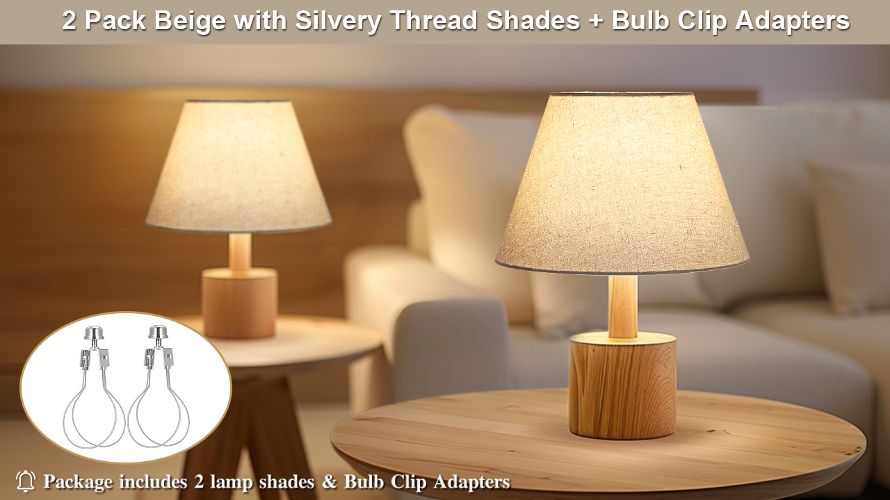 Silver Threaded Lamp Shades