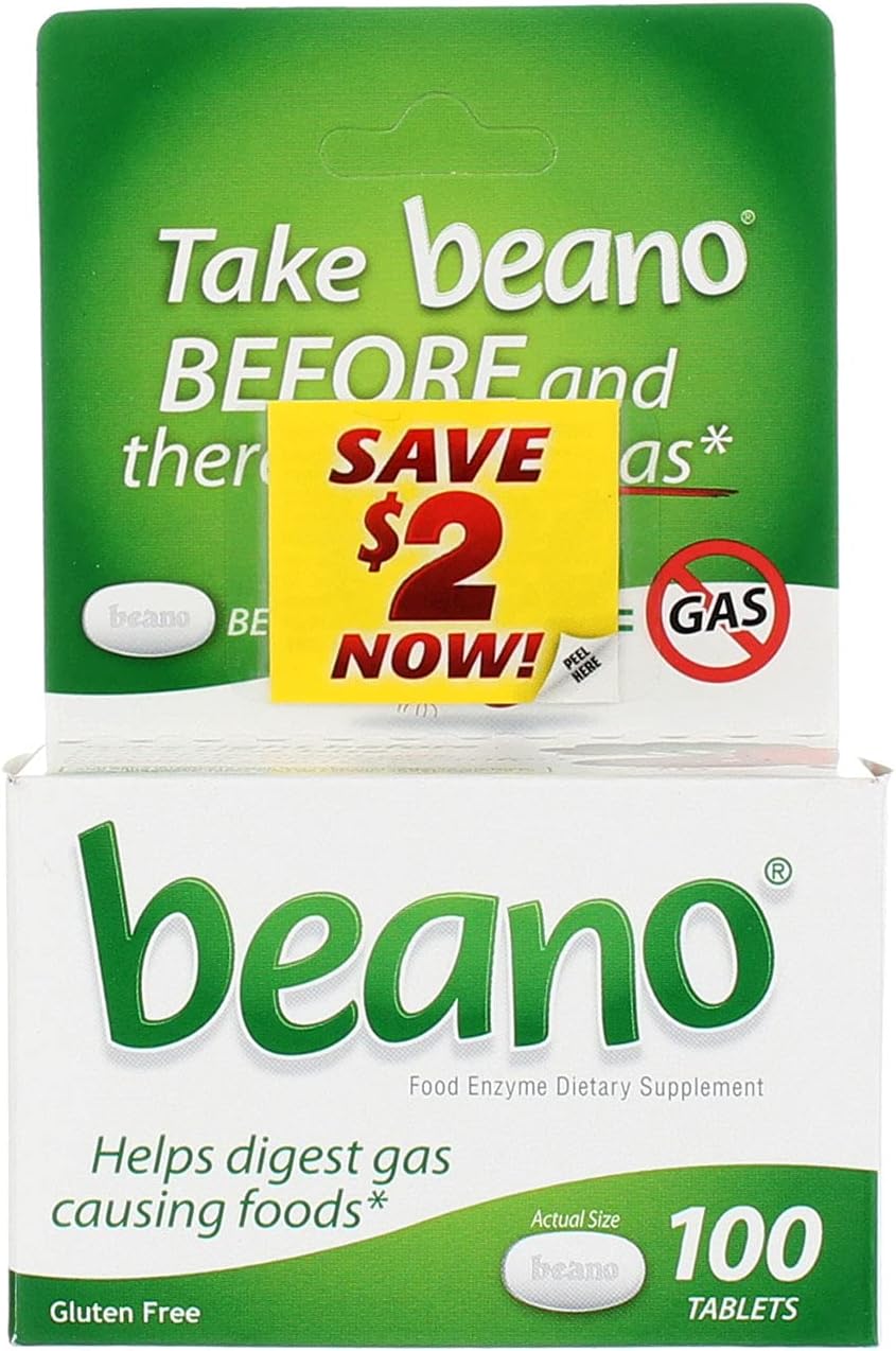 Beano Gas Prevention Tablets, 100 ct by Beano : Amazon.com.mx: Salud y ...