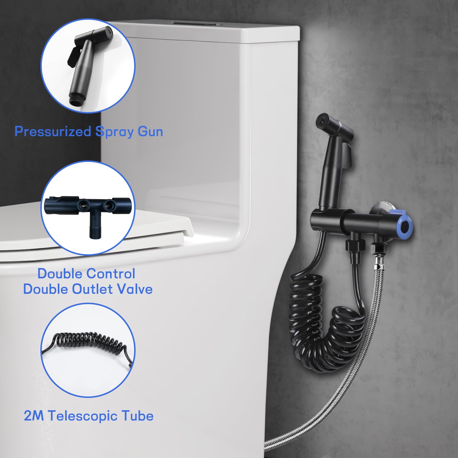 Snapklik.com : Bidet Sprayer For Toilet, Spray Bidet Attachment Dual ...