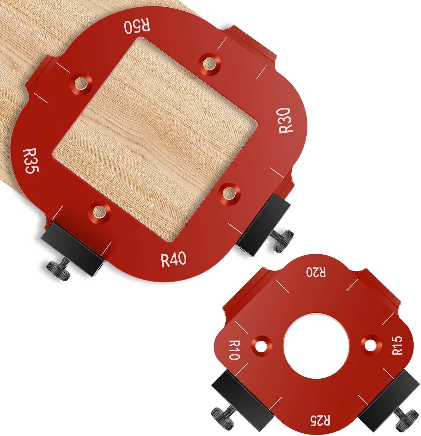 Radius Jig Router Template for Woodworking 2pcs Aluminum Alloy Round ...