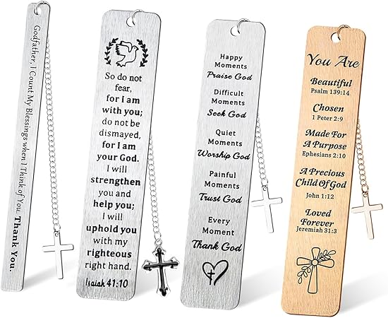 Amazon.com: Ruksifg Christian Bookmark Gifts for Women Men, 5 Inch Bulk ...