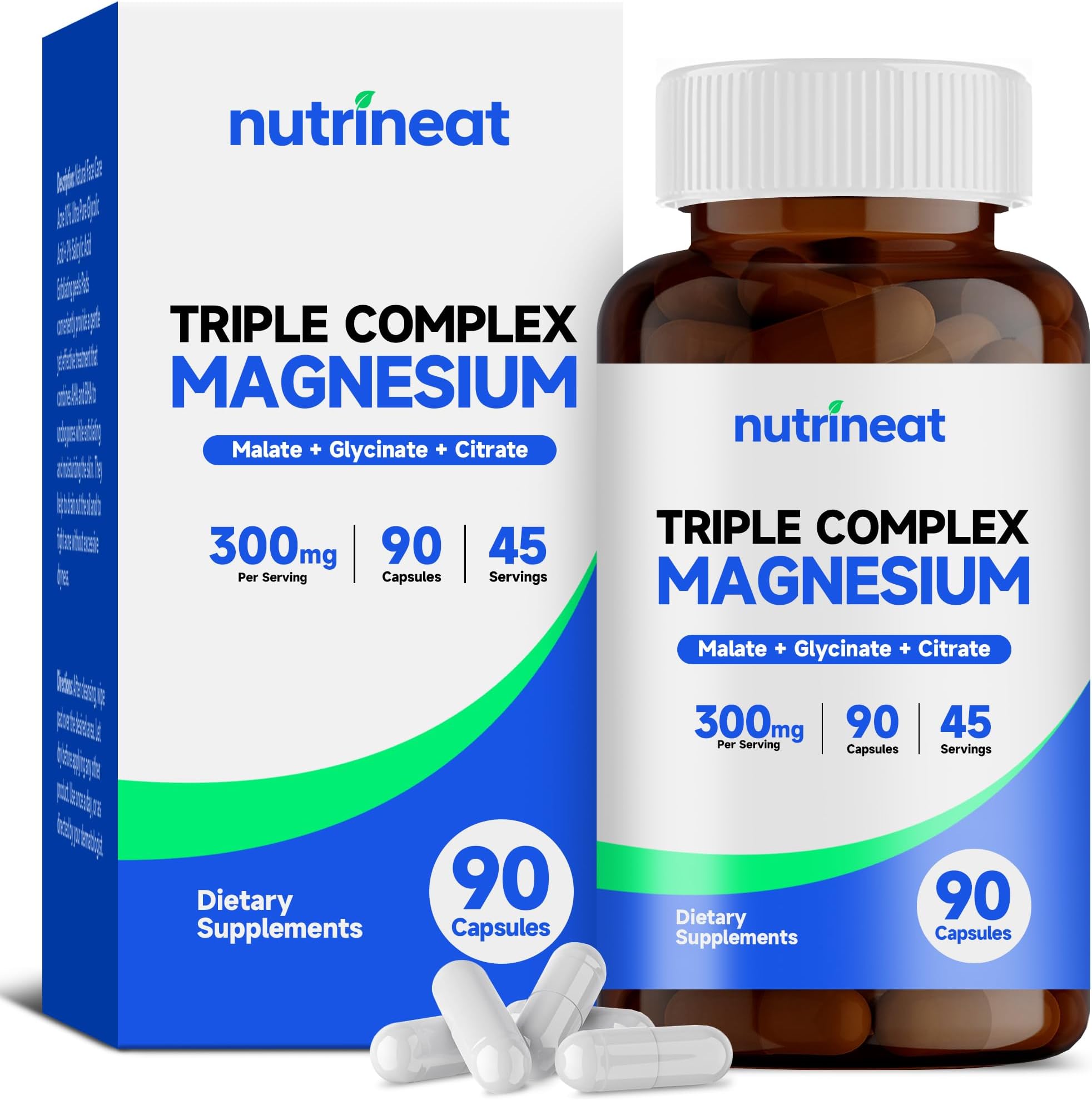 Amazon.com: NutriNeat Triple Magnesium Complex (90 Capsules), 300mg of ...