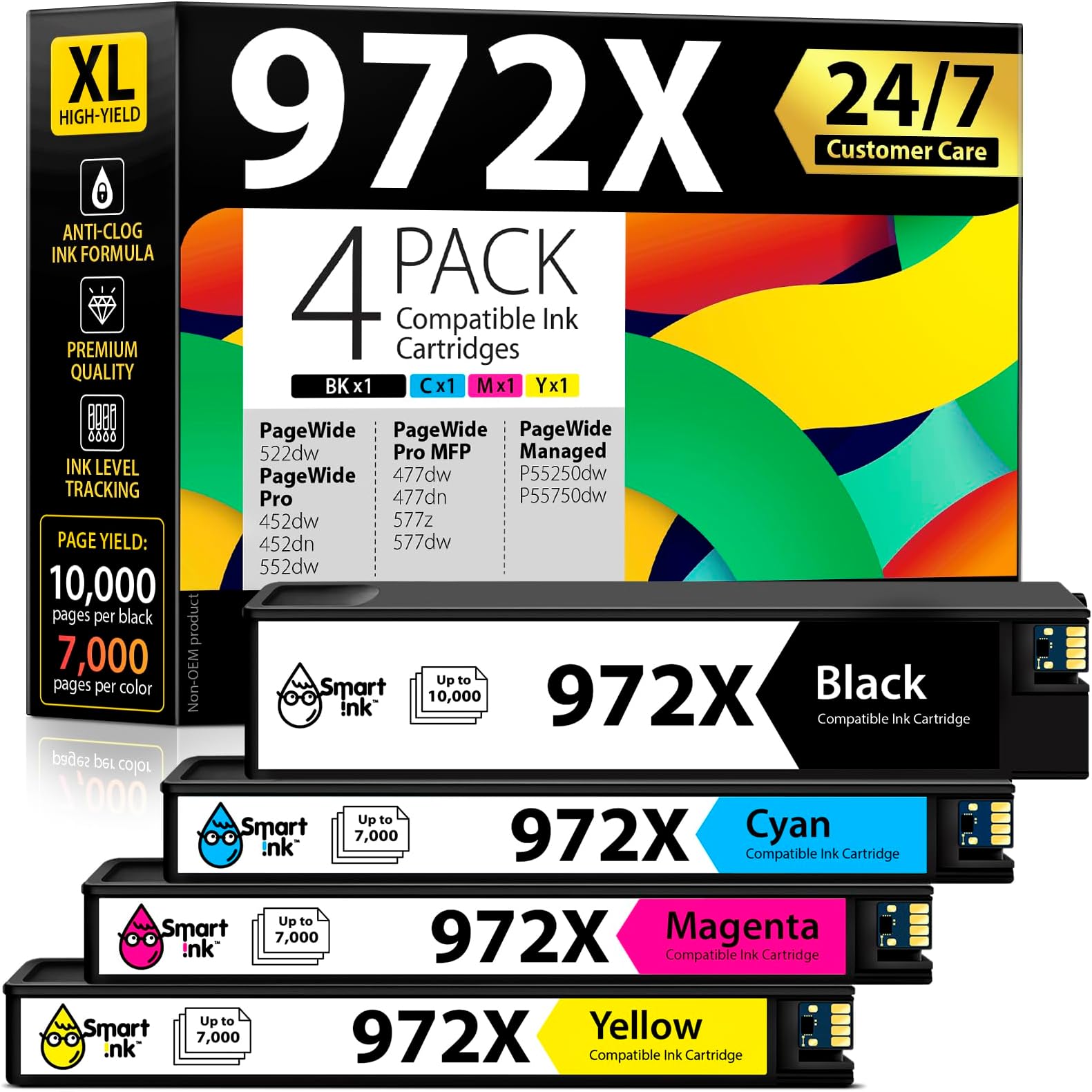 Amazon.com: PikBey 972X High Yield Black Ink Cartridges (2-Pack ...