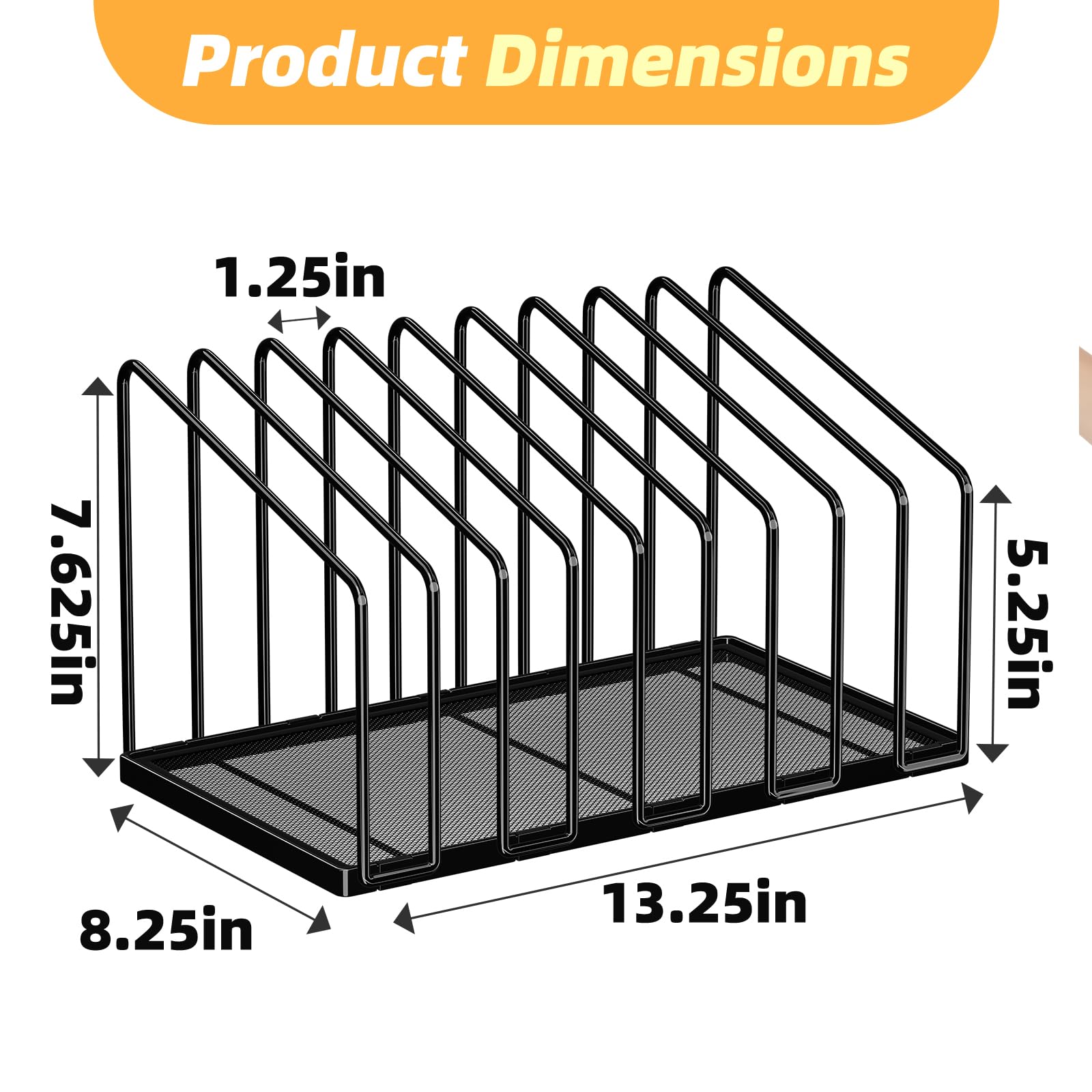 Snapklik.com : 2 Sets Desk File Organizer, Wire File Folder Holder, 9 ...