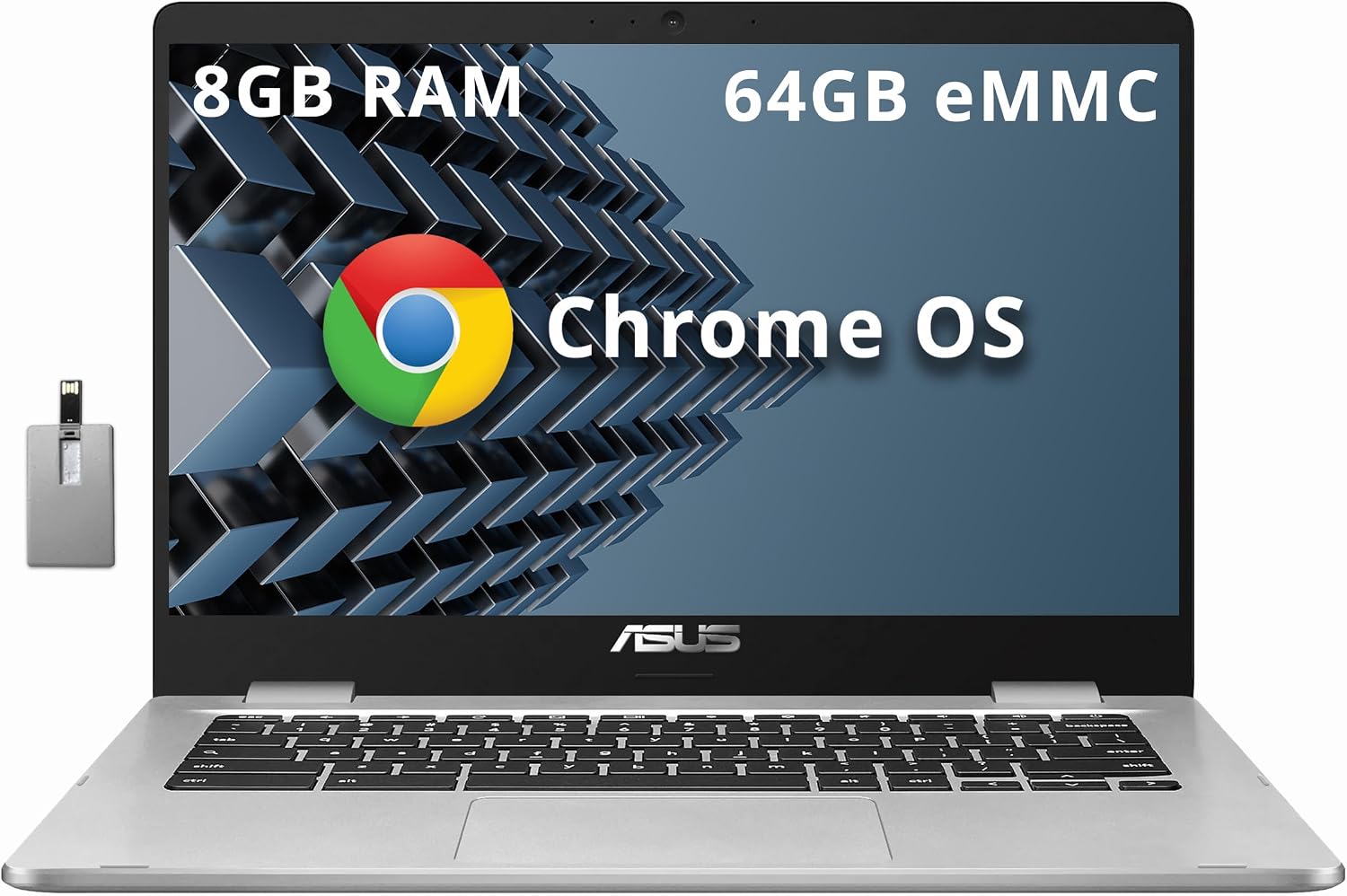 ASUS C423NA Chromebook 14" HD Laptop, Intel Celeron N3350 Processor ...