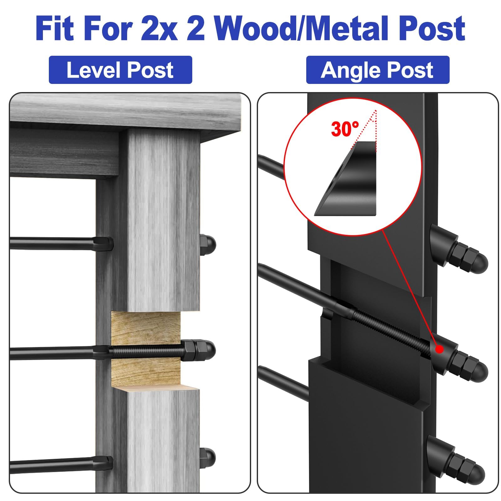 Snapklik.com : CKE 20 Pack Black Cable Railing Kit Hand Swage Threaded ...