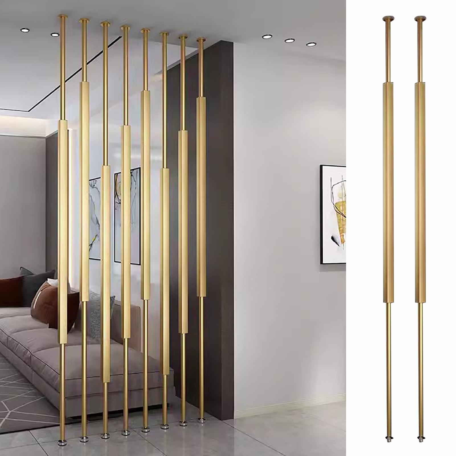Amazon.com - 2 Pcs Metal Frame Room Separator Fence, Customized Wall ...