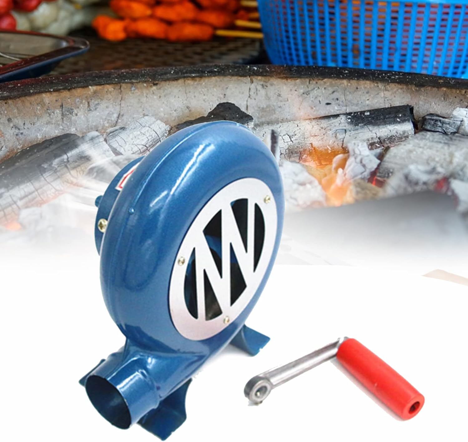 Amazon.com: Reotto Coal Forge Cooking BBQ Fan Air Blower,Barbecue Fire ...