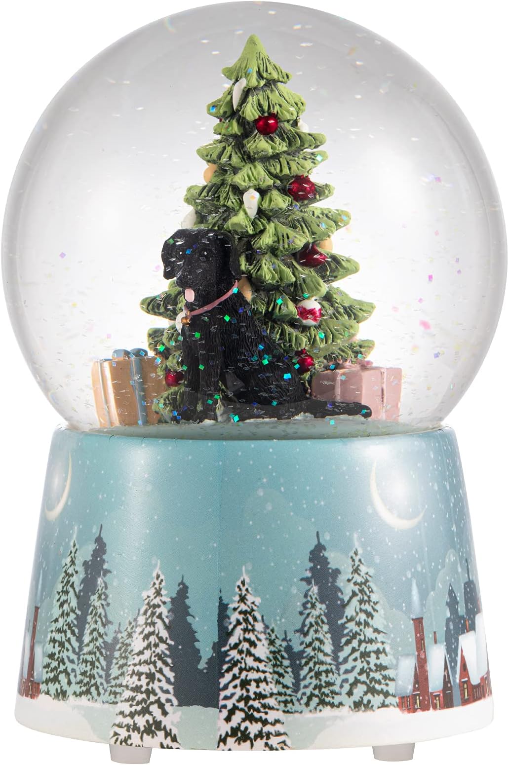 Amazon.com: Spode Christmas Tree Winter Wonderland Snow Globe, Plays ...