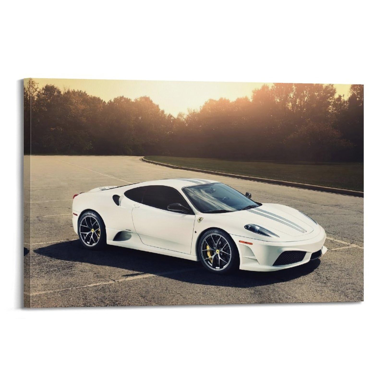 White Ferrari F430 Wallpaper