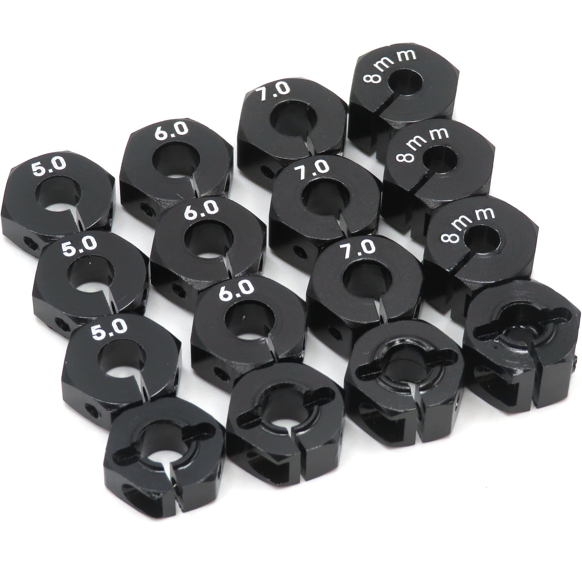 Snapklik.com : RC Aluminum Wheel Hub Clamp Type Thick 5mm 6mm 7mm 8mm ...