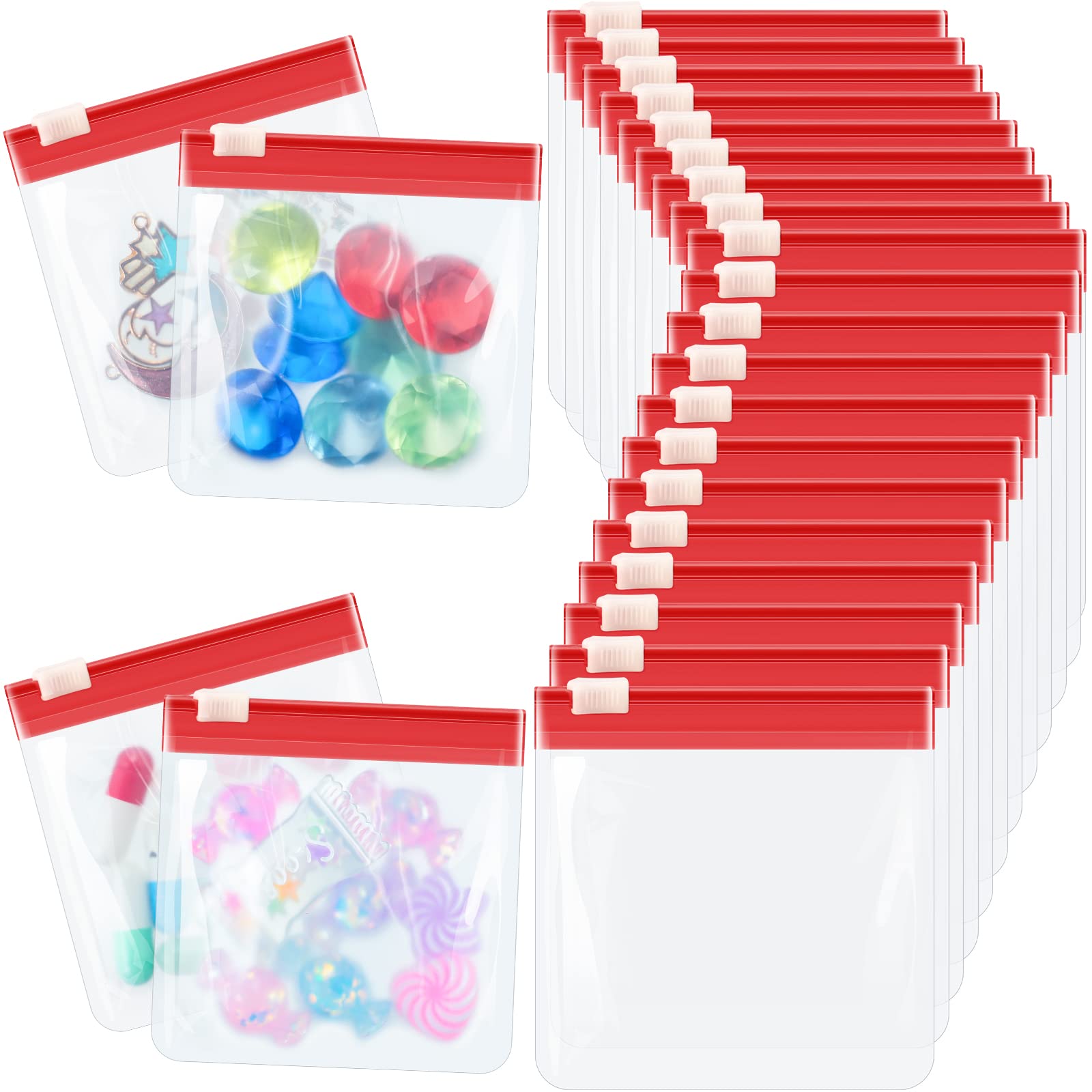 Amazon.com: 24 Pieces Pill Pouch Bags Zippered Pill Pouch Set Reusable ...