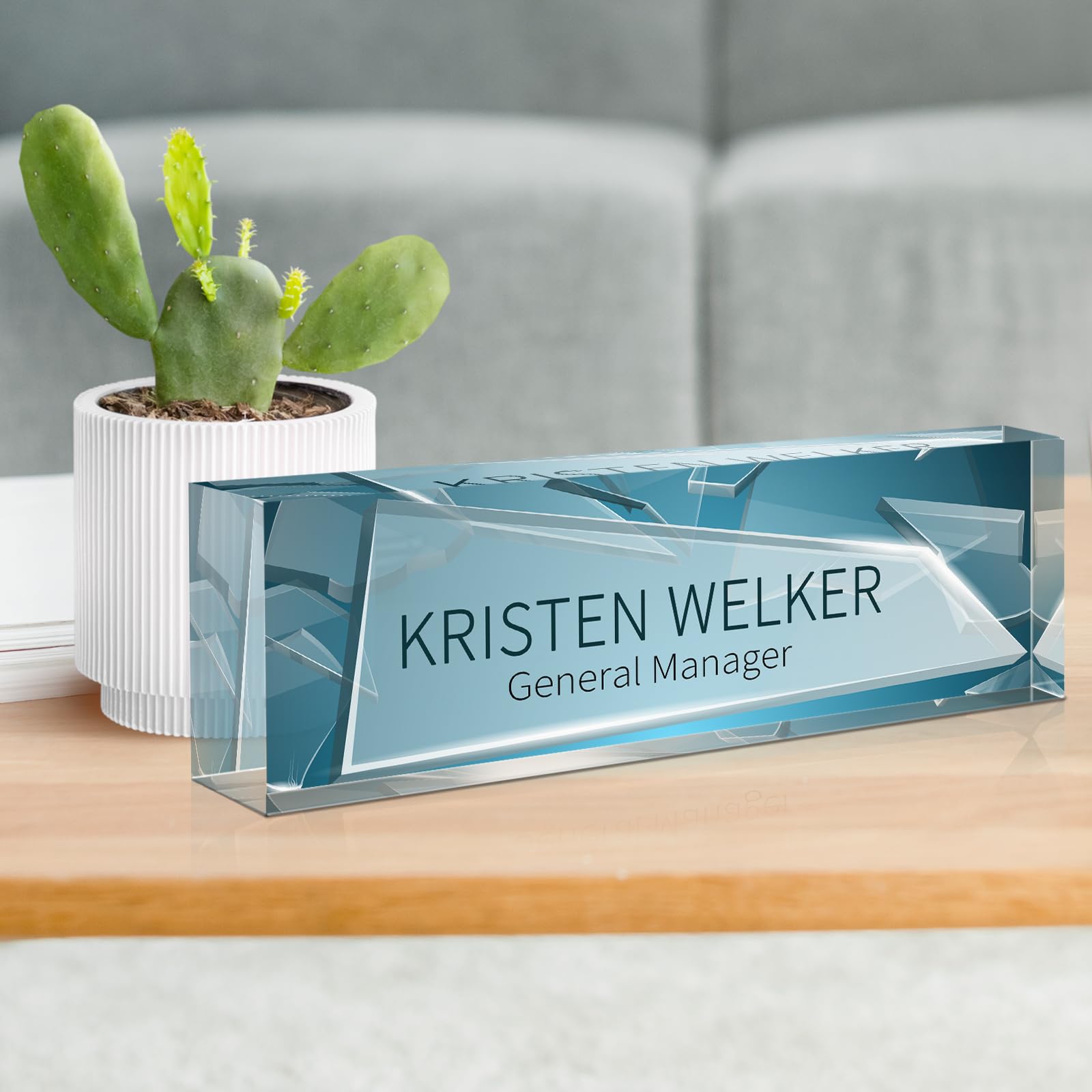 Amazon.com: Personalized Office Name Plate for Desk - Custom Employee ...