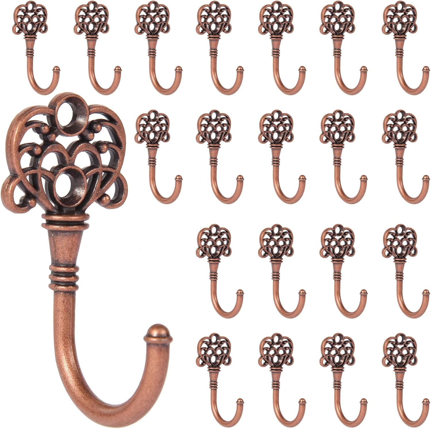 Amazon.com: XHIPY 20 PCS Vintage Metal Wall Hooks, Bohemian Decorative Hook with Screws, Wall ...