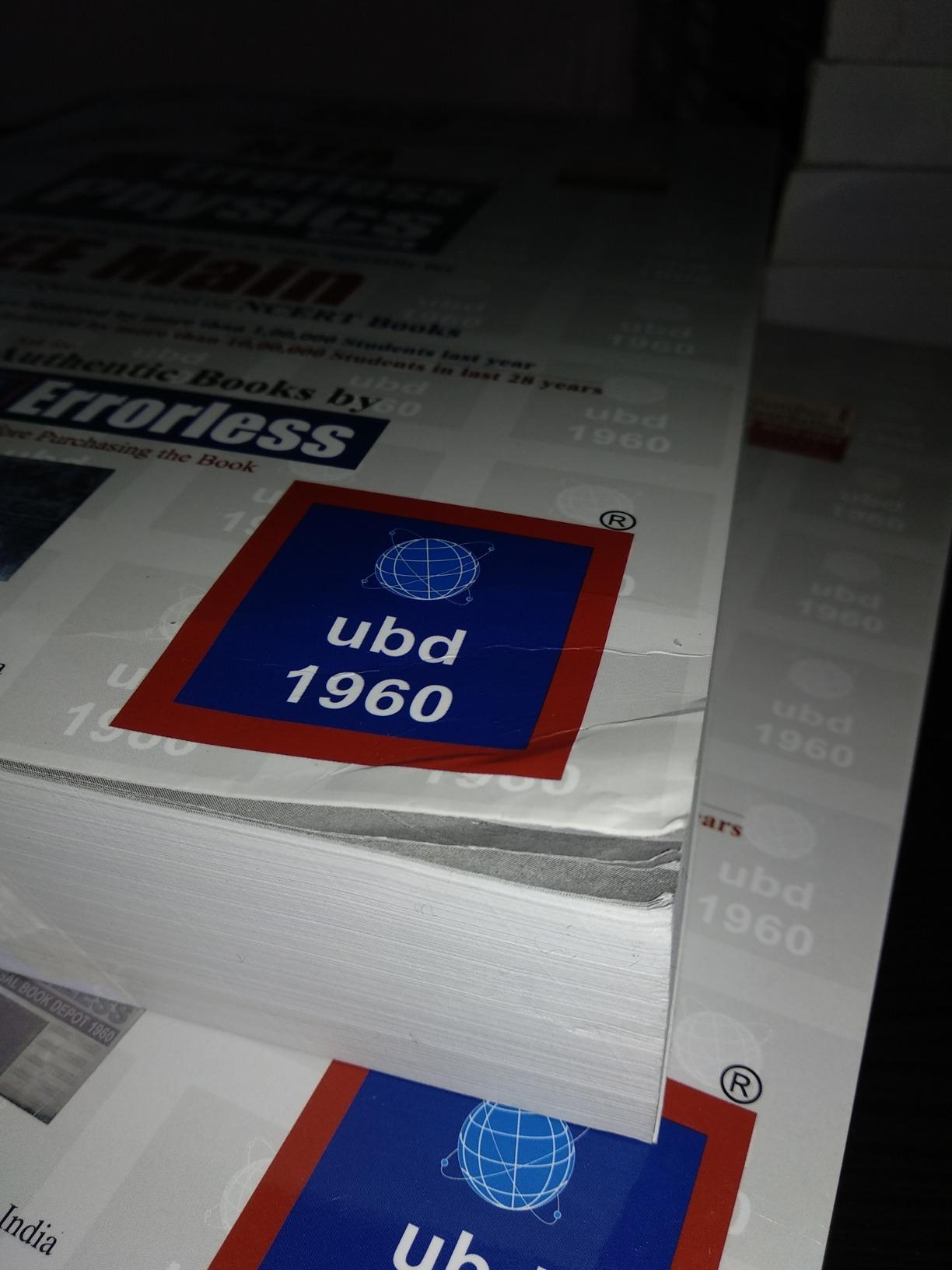 Buy UBD 1960 Errorless Physics for JEE Main Latest 2020 Editiom as per ...