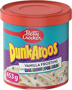 Betty Crocker DunkAroos Vanilla Frosting with Rainbow Sprinkles