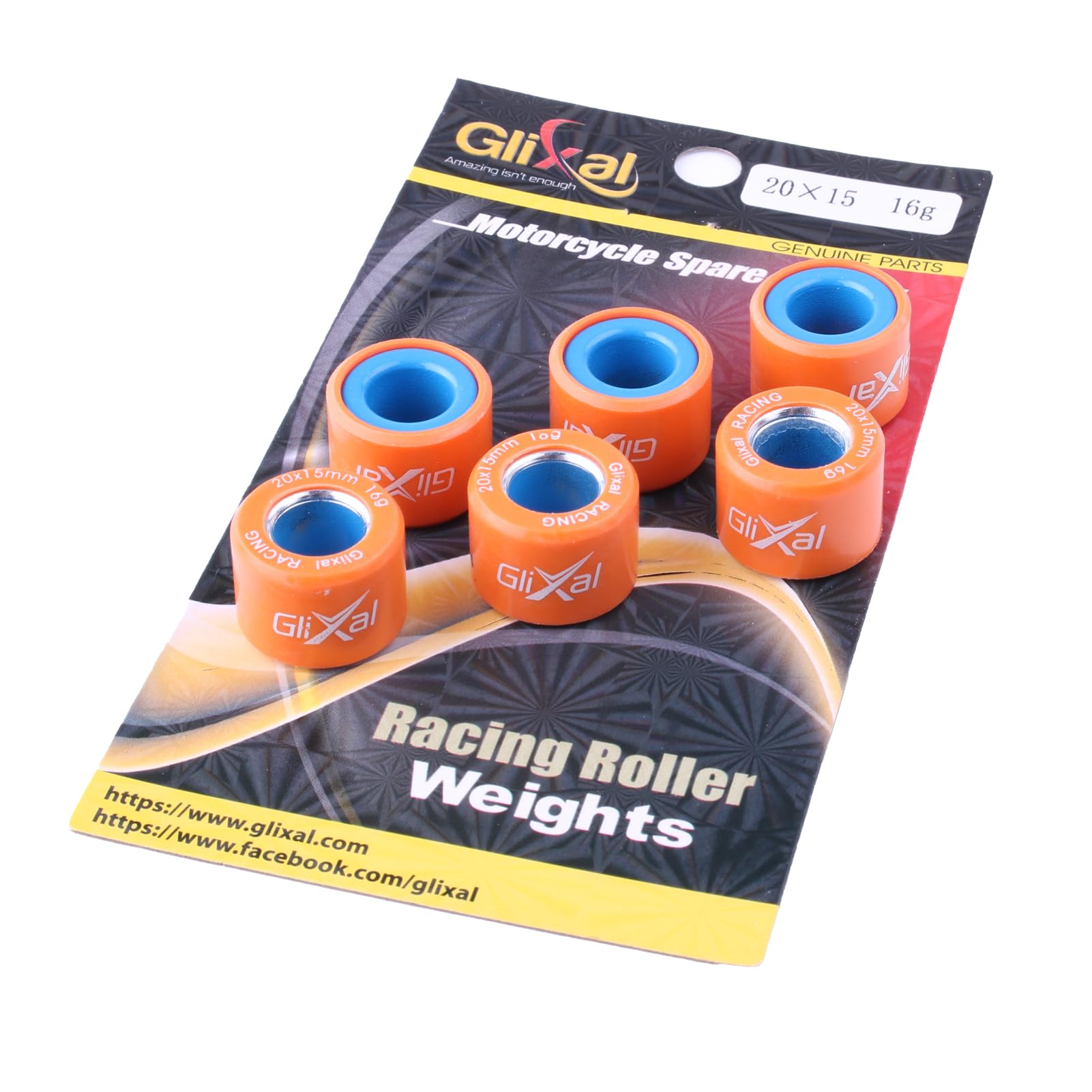 Glixal 20x15mm High Performance Racing Variator Roller Weights Set ...