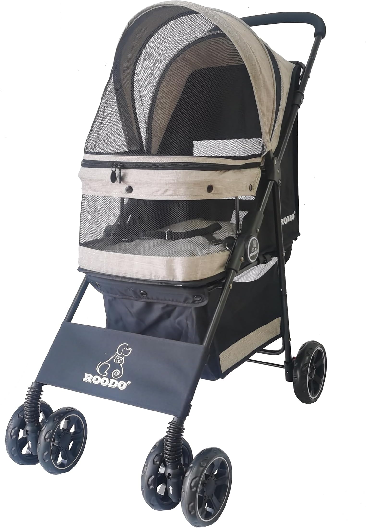 Amazon.com: ROODO Dog Stroller 4 Wheel Pet Stroller Cat Stroller ...