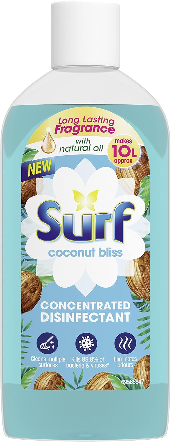 Surf Coconut Bliss Concentrated Disinfectant eliminates 99.9% of germs ...
