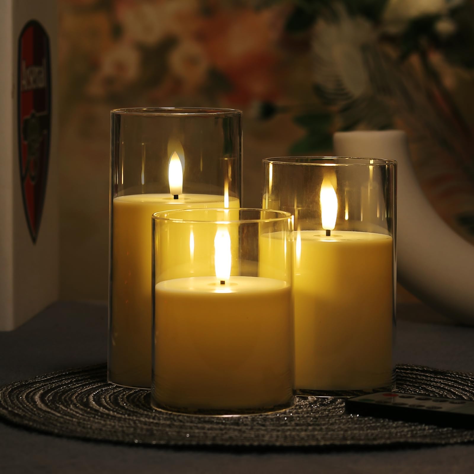 Amazon.com: Xinhidar Plastic Shell Flameless Candle USB Charging Three ...