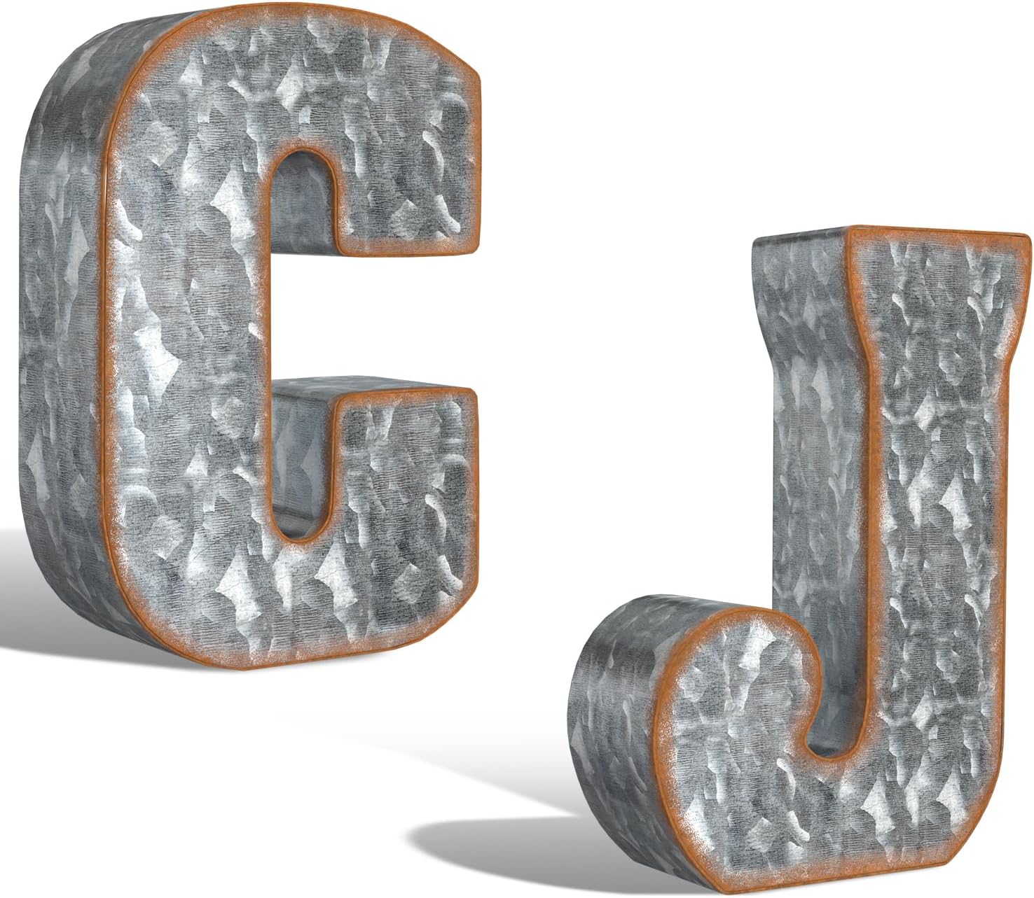 Amazon.com: CraftyCrocodile Galvanized Metal Letters for Wall Decor - C ...