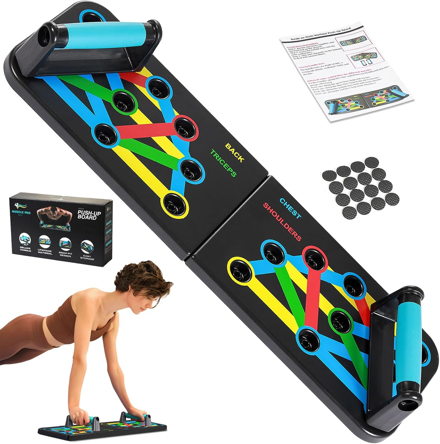 Amazon.com : Muscle Pro Max Push Up Board | Premium Push Up Board for ...