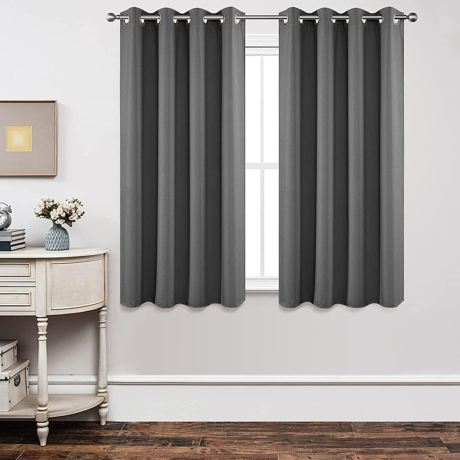 Joydeco Blackout Curtains 45 inch Length 2 Panels Set, Thermal ...