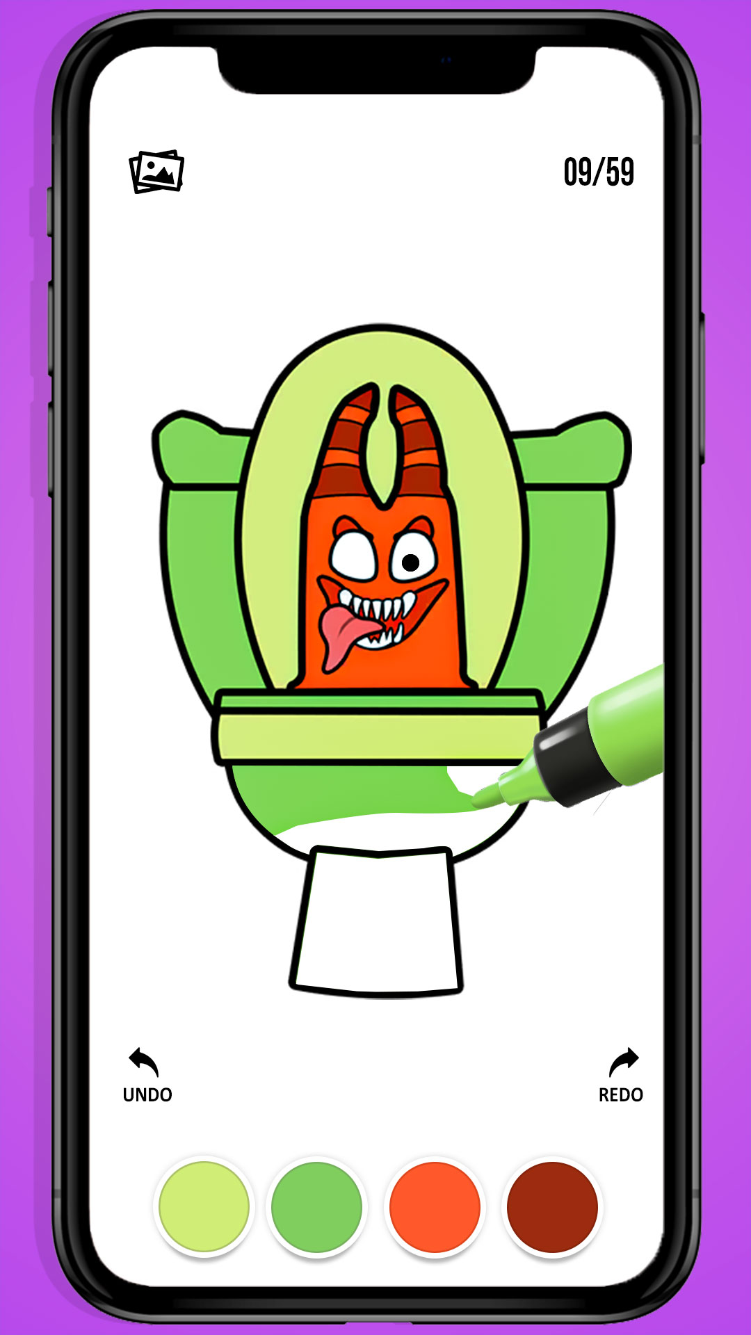 Toilet Monsters Coloring Book Scary Toilet Monsters Painting - App on ...