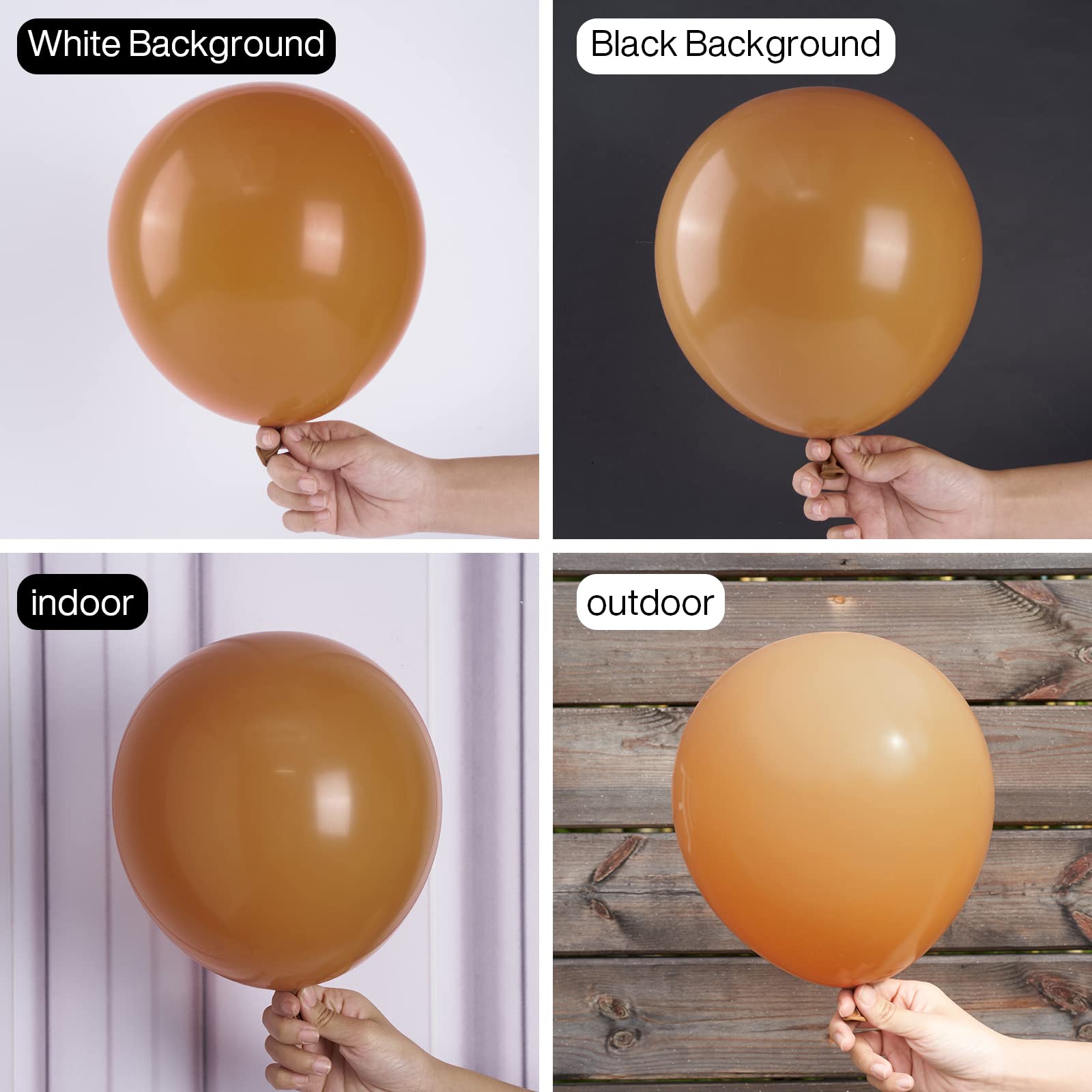 Snapklik.com : Light Brown Balloons 50 Pcs 12 Inch Caramel Brown Tan ...