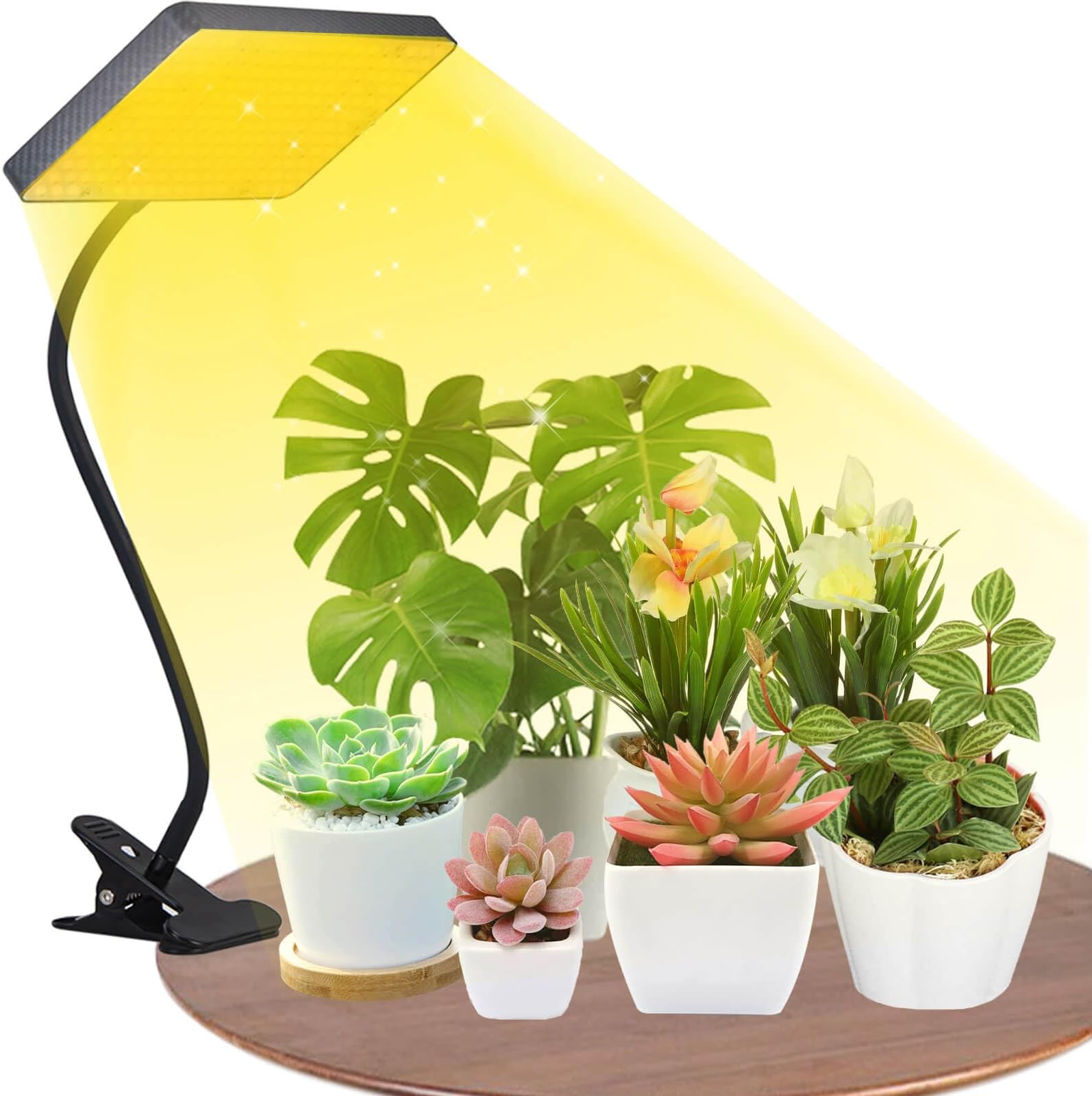 Amazon.com: FECiDA Clip On Grow Lights for Indoor Plants, UV-IR Full ...