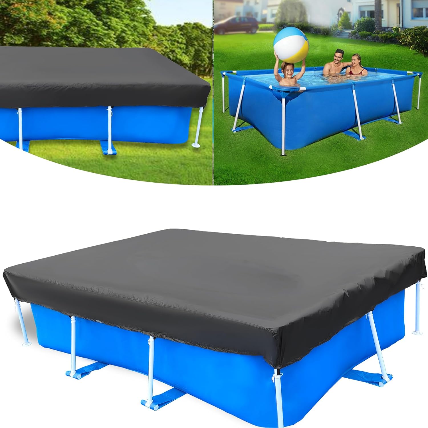 Amazon.com : 102 X 63 Rectangular Pool Cover for Frame Above Ground ...
