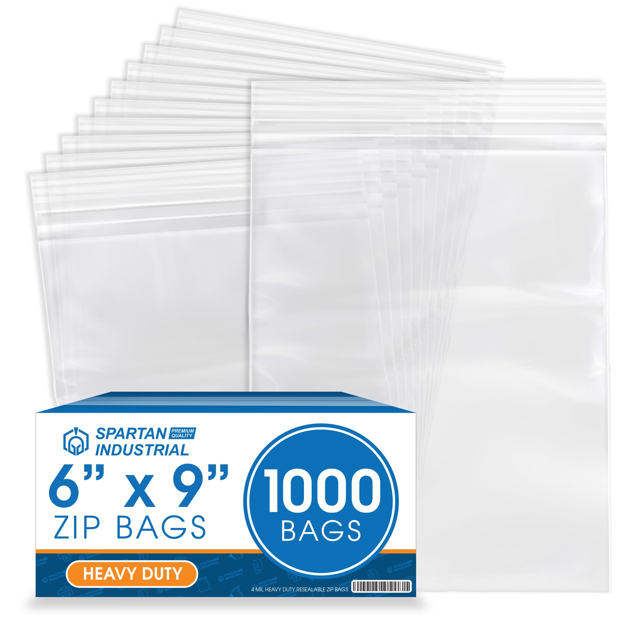 Spartan Industrial - 6” X 9” (1000 Count) Thick Durable Quart Clear ...