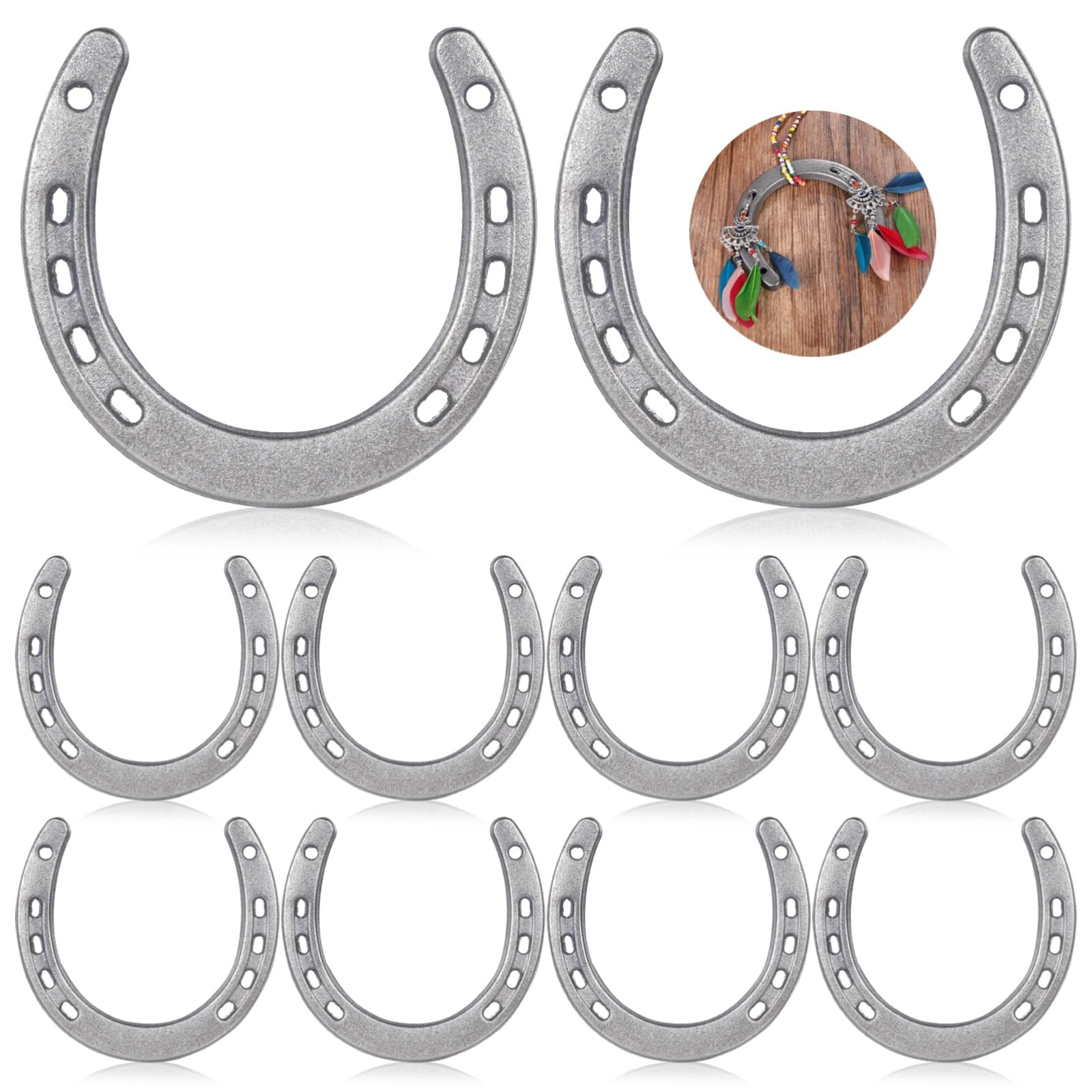 Amazon.com: OMISTAR 10 Pcs Cast Iron Horseshoes Wall Decor, Medium ...