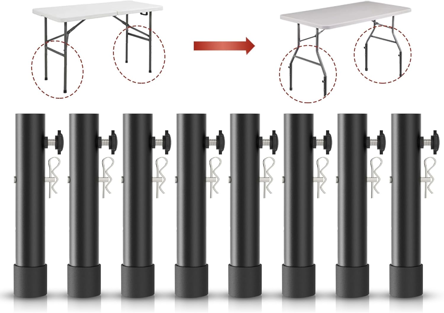 Amazon.com: Herbert-fty 8-Pack Folding Table risers for Folding Tables ...
