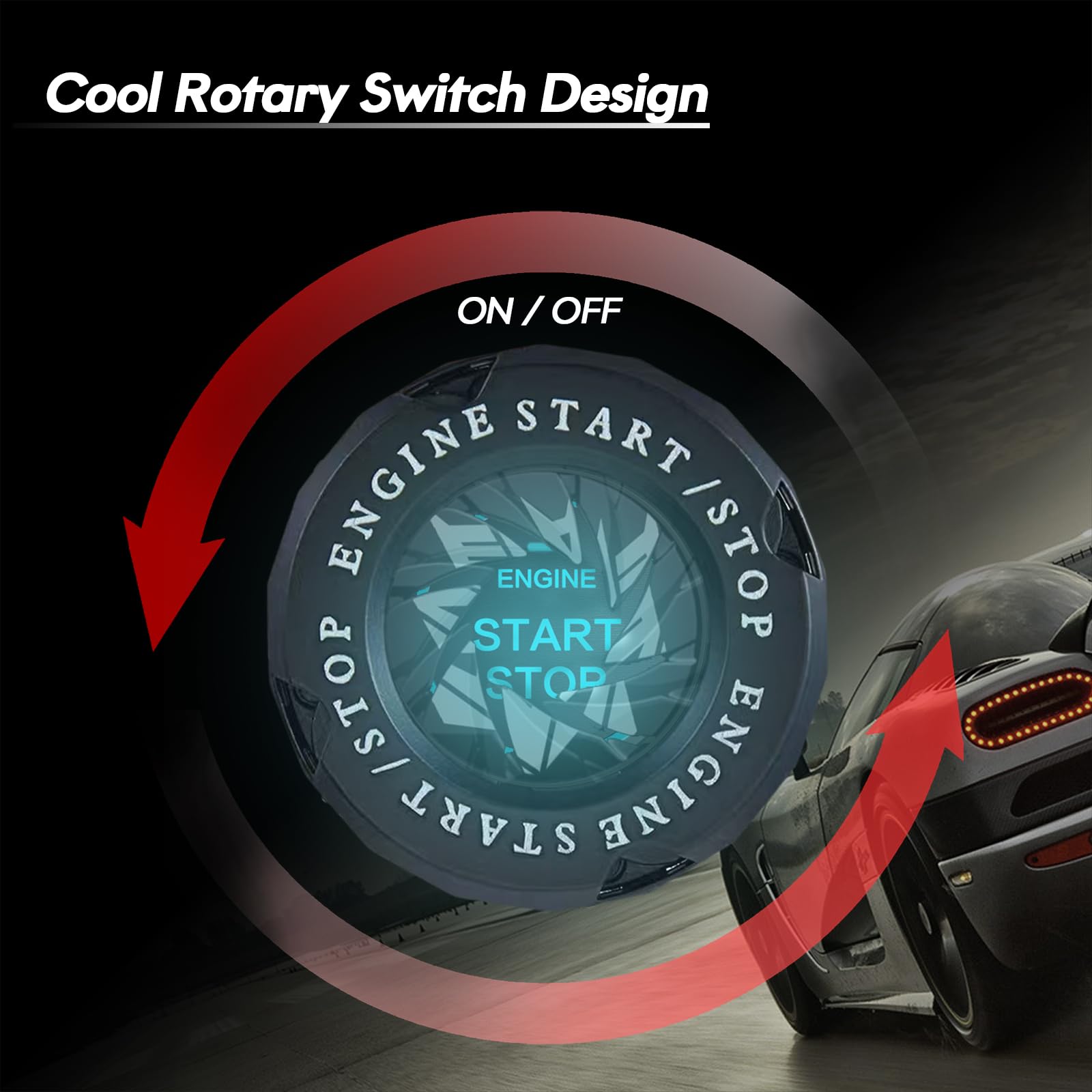 Snapklik.com : Rotary Push Start Button Cover, Transformers Universal ...