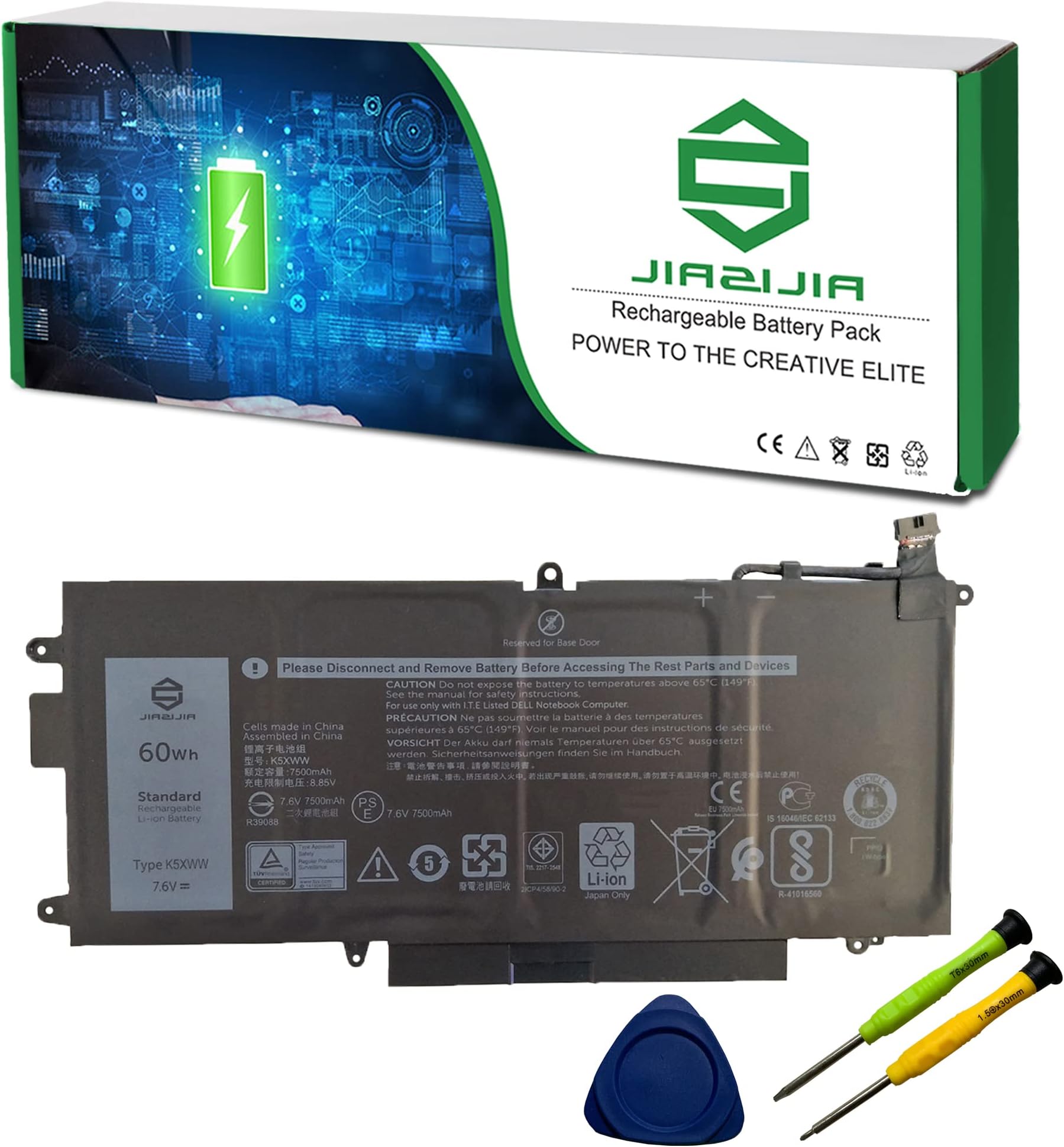 Amazon.com: ZTHY K5XWW Battery Replacement for Dell Latitude 7389 ...