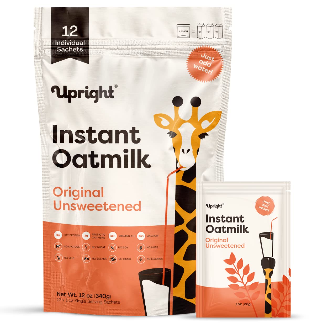 Amazon.com: Upright High-Protein Instant Oatmilk (Original Unsweetened ...