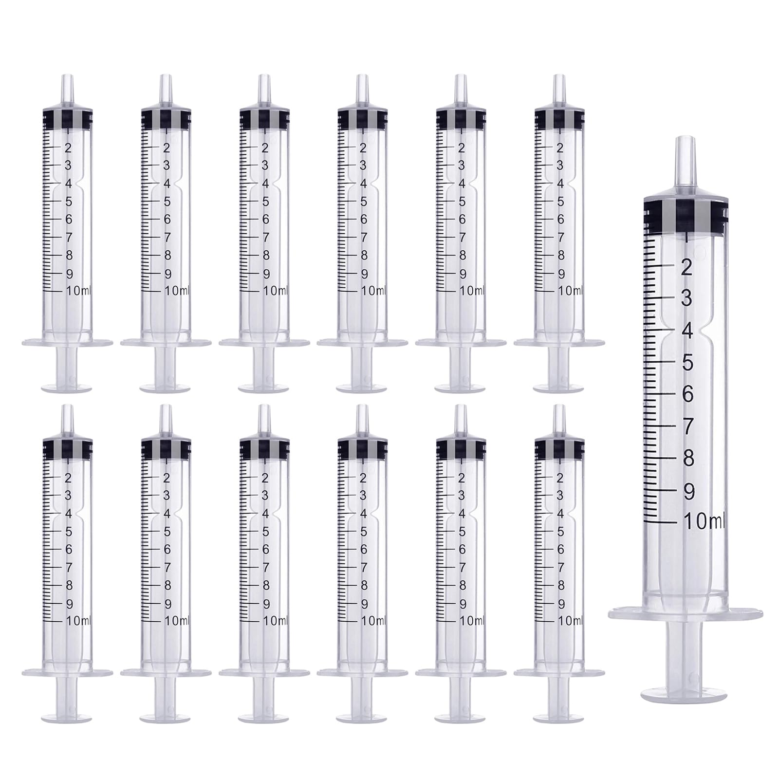 12 Pack 10ml Syringe Sterile Individual Wrap, Disposable Plastic ...