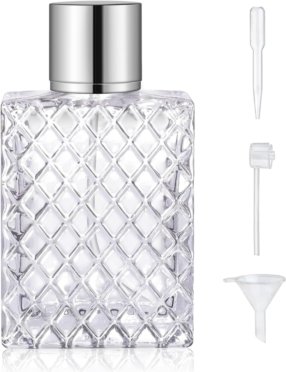 Amazon.com: 3zorqinron Glass Perfume Bottles Empty Refillable, 100ml /3 ...