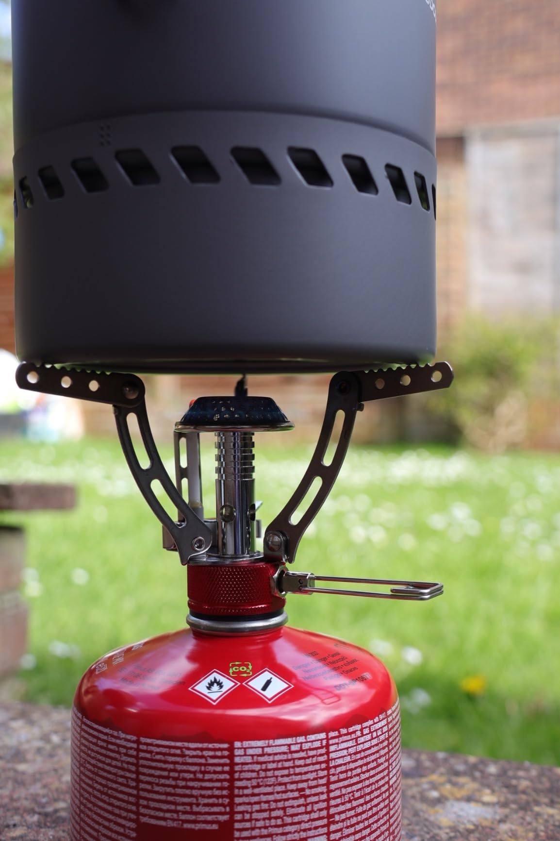 Odoland Camping Cookware Set, Outdoor Cooking Utensils Pots with Burner ...