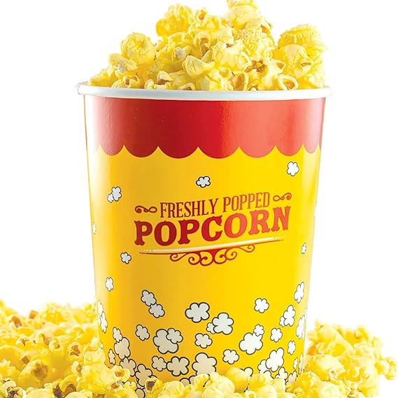 Amazon.com: Leakproof, Super Durable 32oz Popcorn Cups 100 Pack. Grease ...